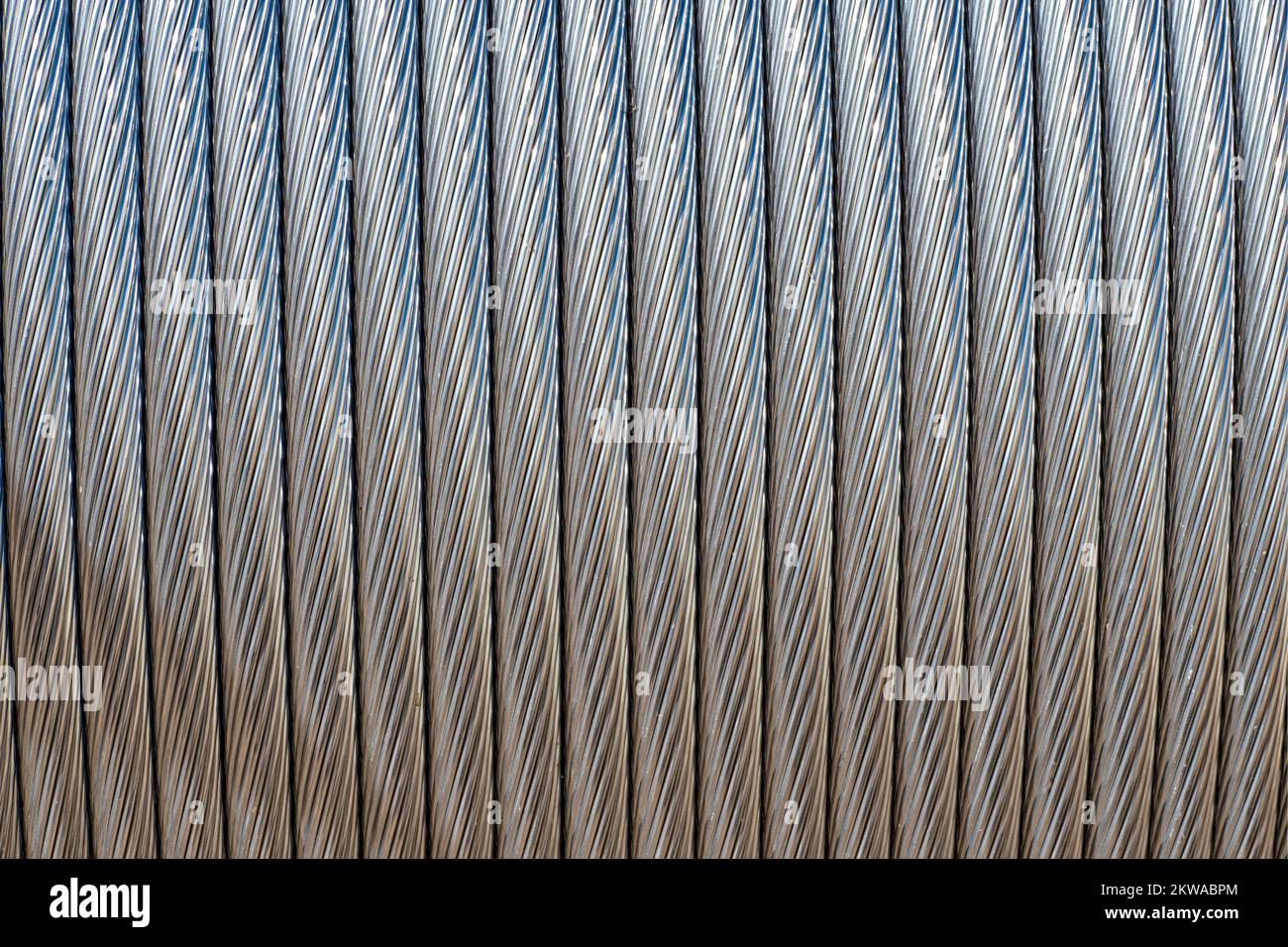 Detail of high voltage electrical cable wrapped onto a spool Stock ...