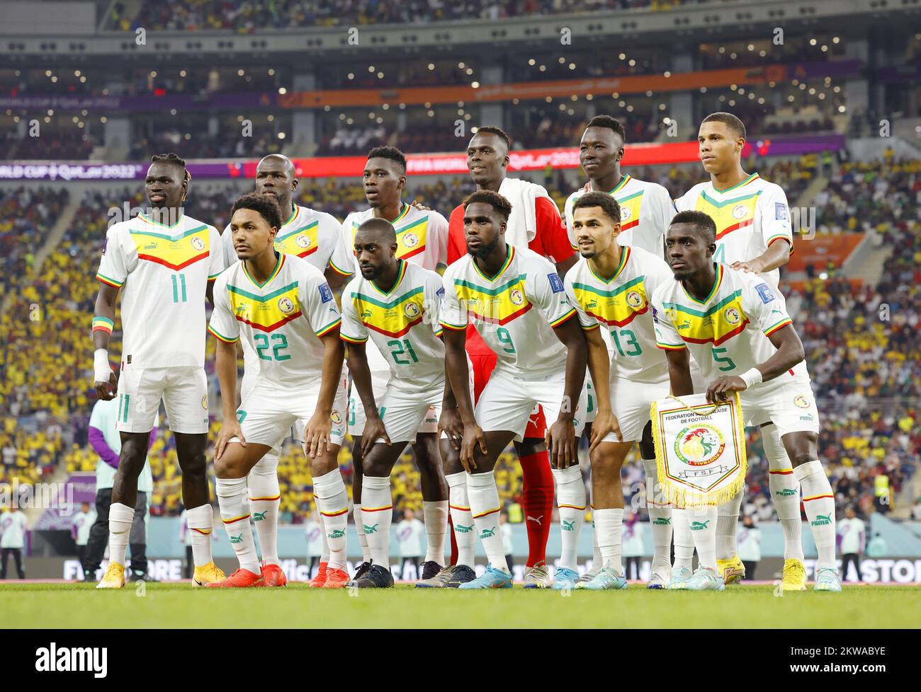 Senegal's starting XI pose for a photo before a World Cup Group A ...