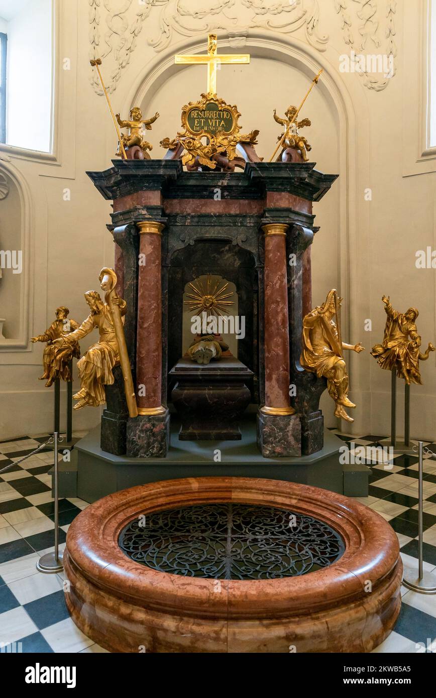 Graz, Austria - 9 October, 2022: view of the tomb chapel inside the St ...