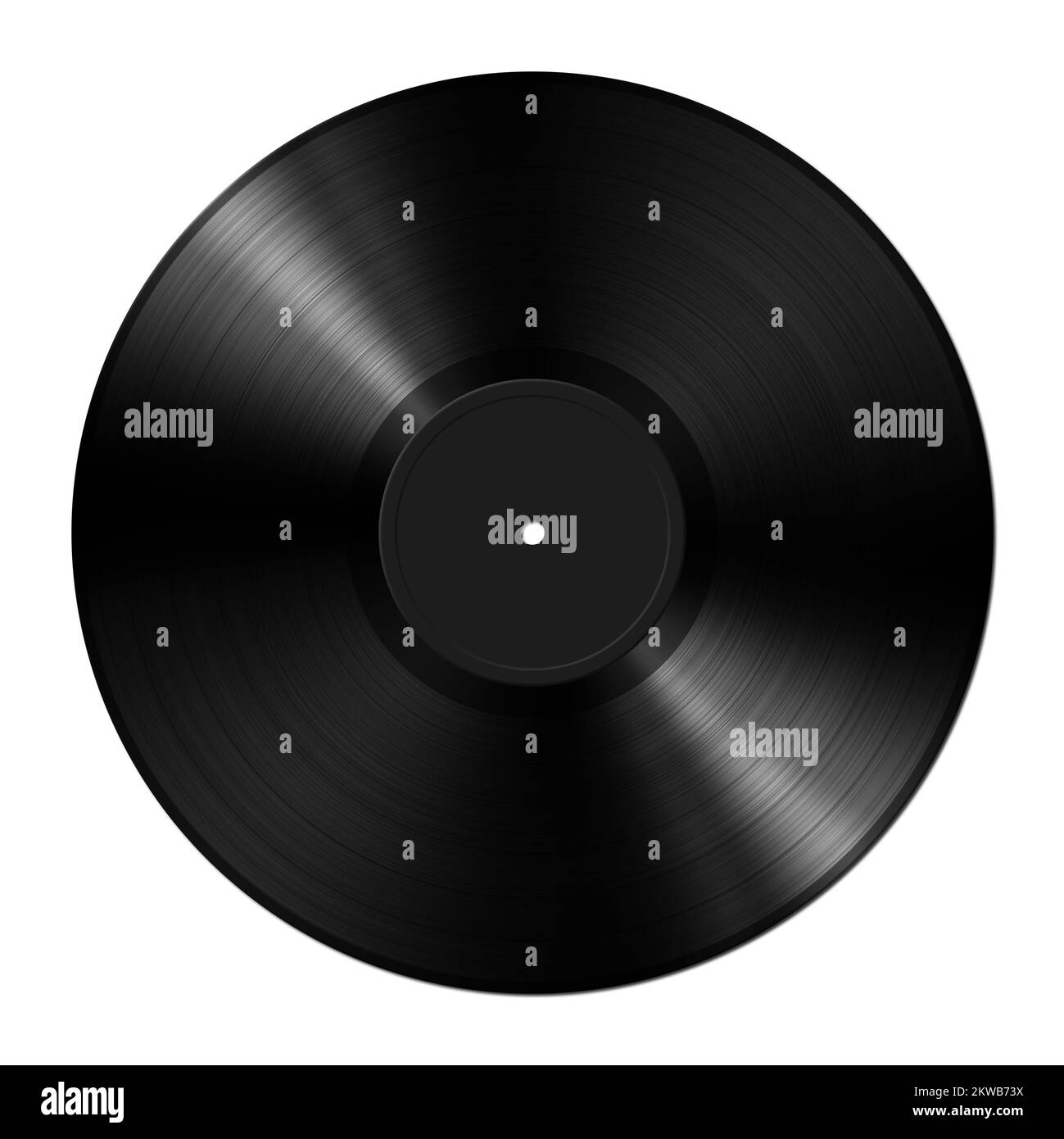 Black vinyl record isolated on white background. 3D illustration Stock ...