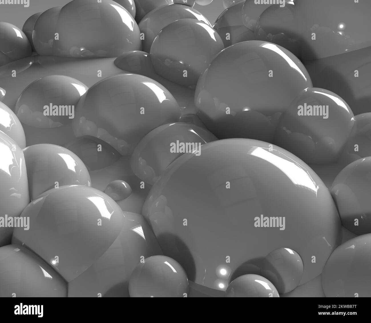 Gray shiny bubbles. Texture. 3d illustration Stock Photo - Alamy
