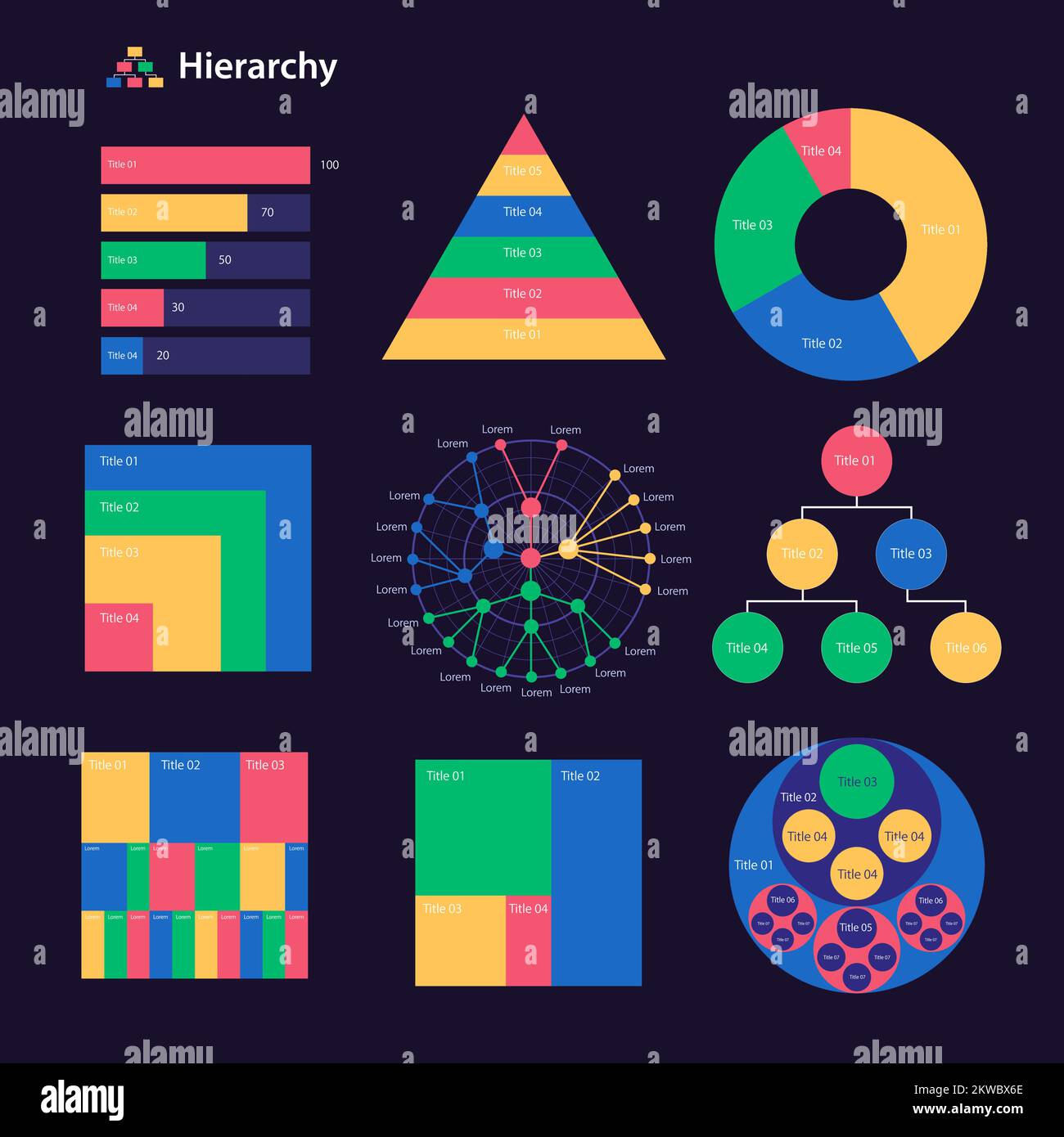 Tree pie chart Stock Vector Images - Alamy