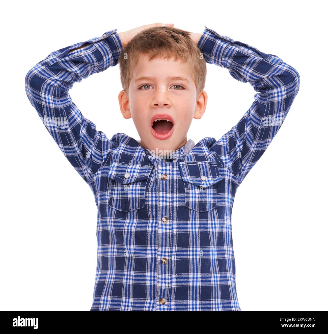 Child head on hands hi-res stock photography and images - Alamy