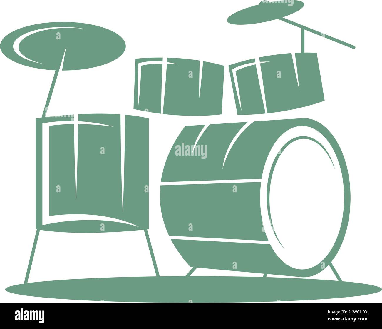 Drum flat design icon illustration template Stock Vector Image & Art ...