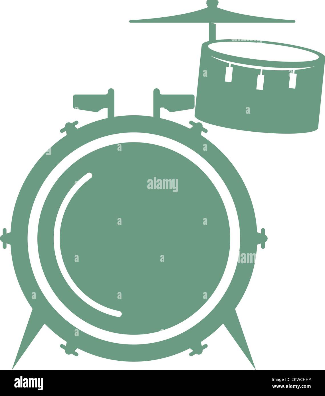 Drum flat design icon illustration template Stock Vector Image & Art ...
