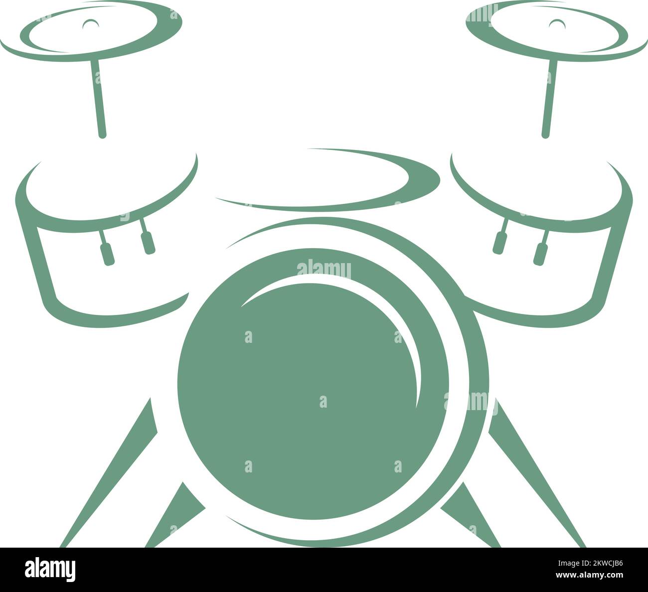 Drum flat design icon illustration template Stock Vector Image & Art ...