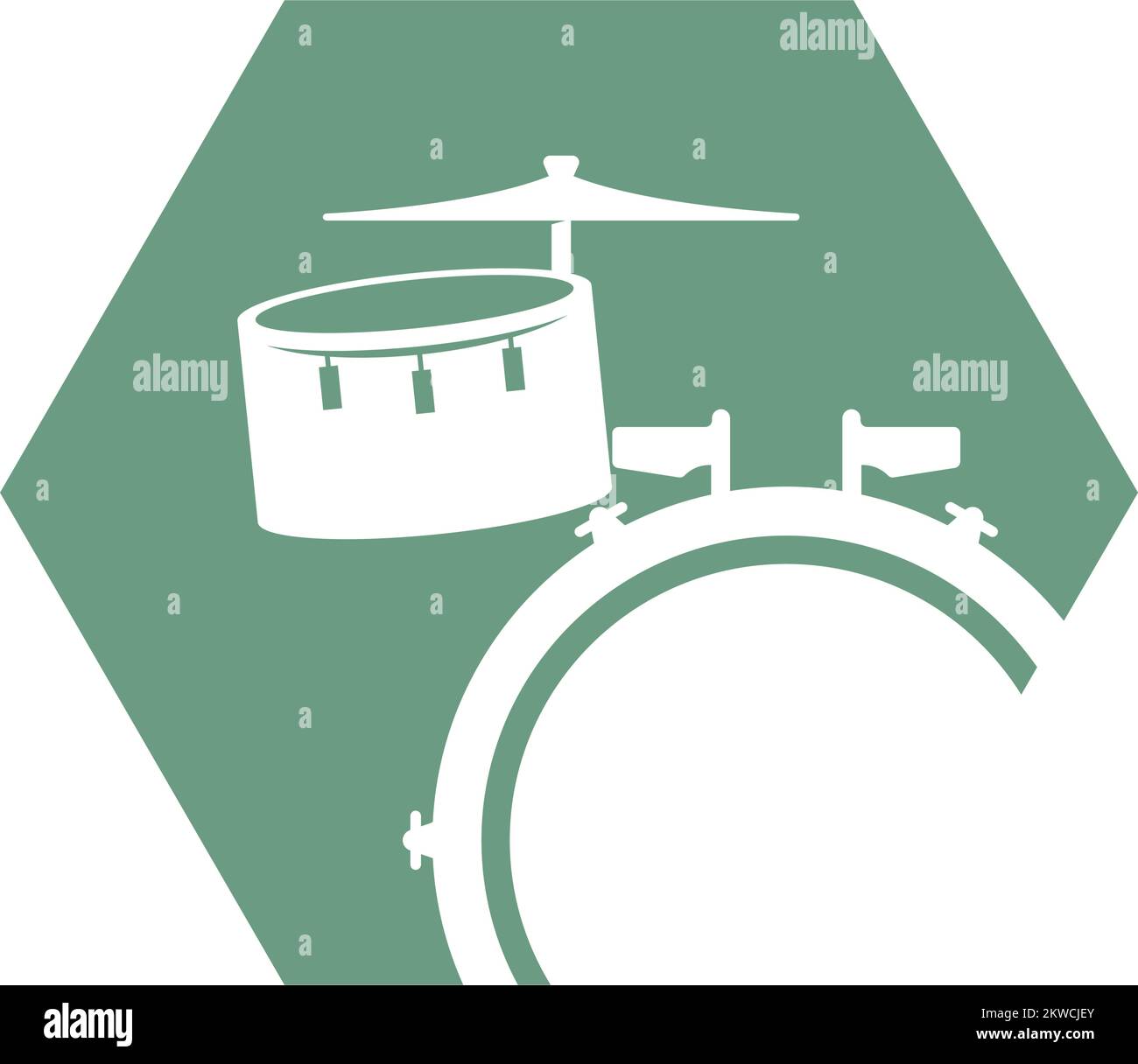 Drum flat design icon illustration template Stock Vector Image & Art ...