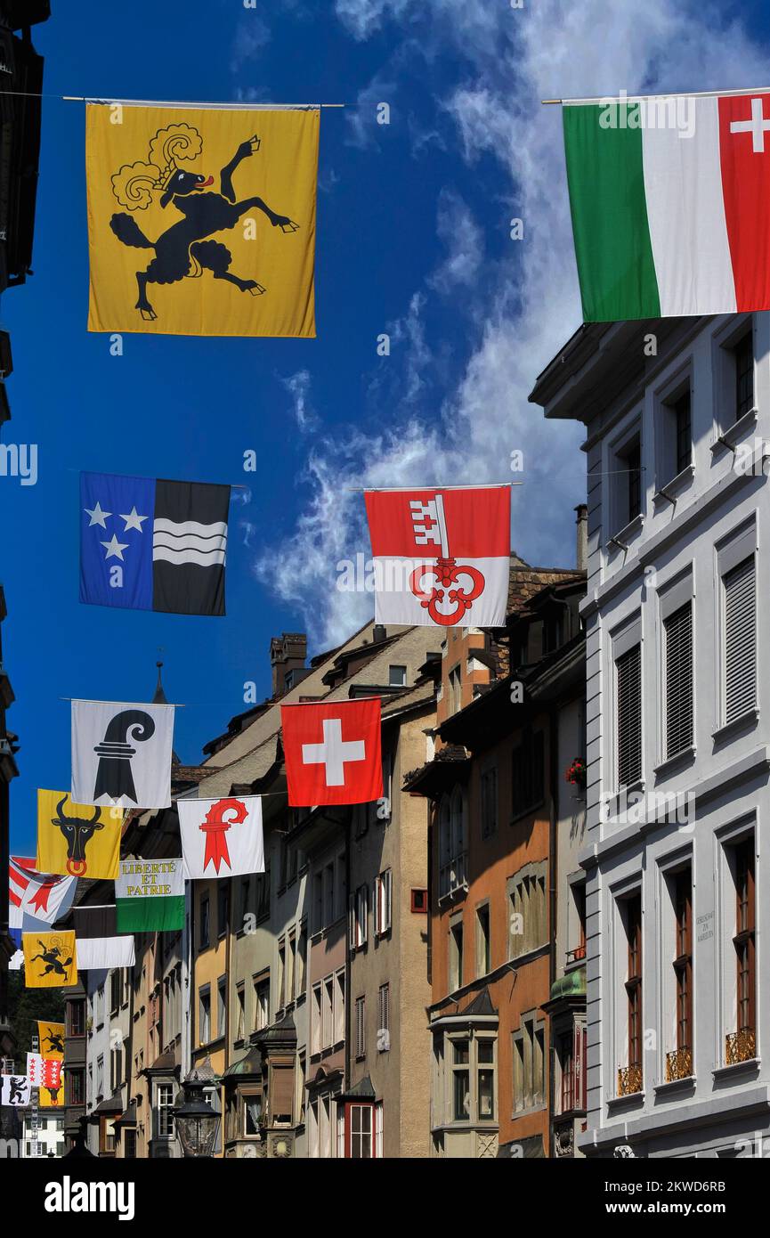 Flags of swiss cantons hi-res stock photography and images - Alamy