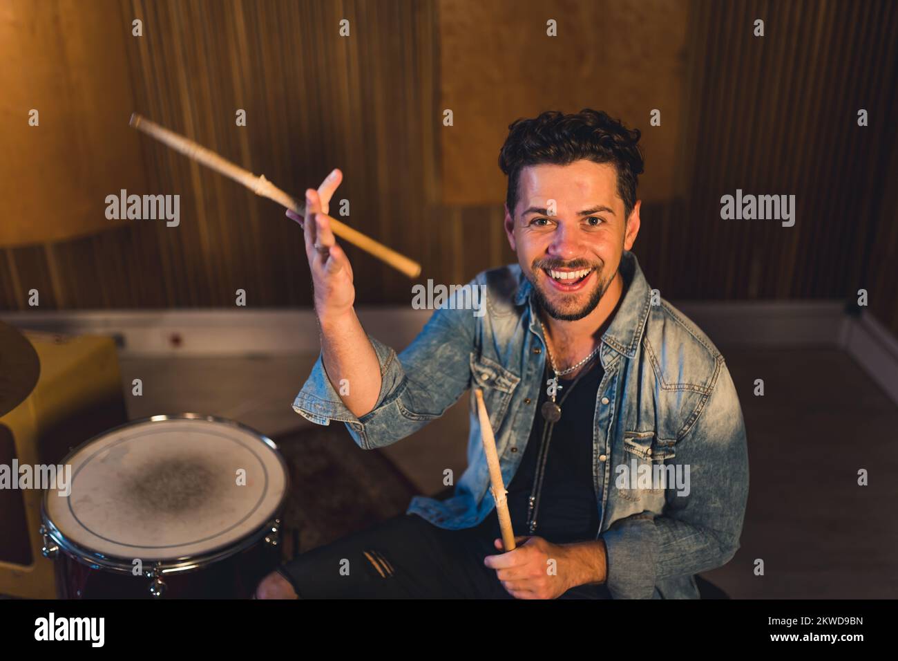 Bearded drummer hi-res stock photography and images - Alamy