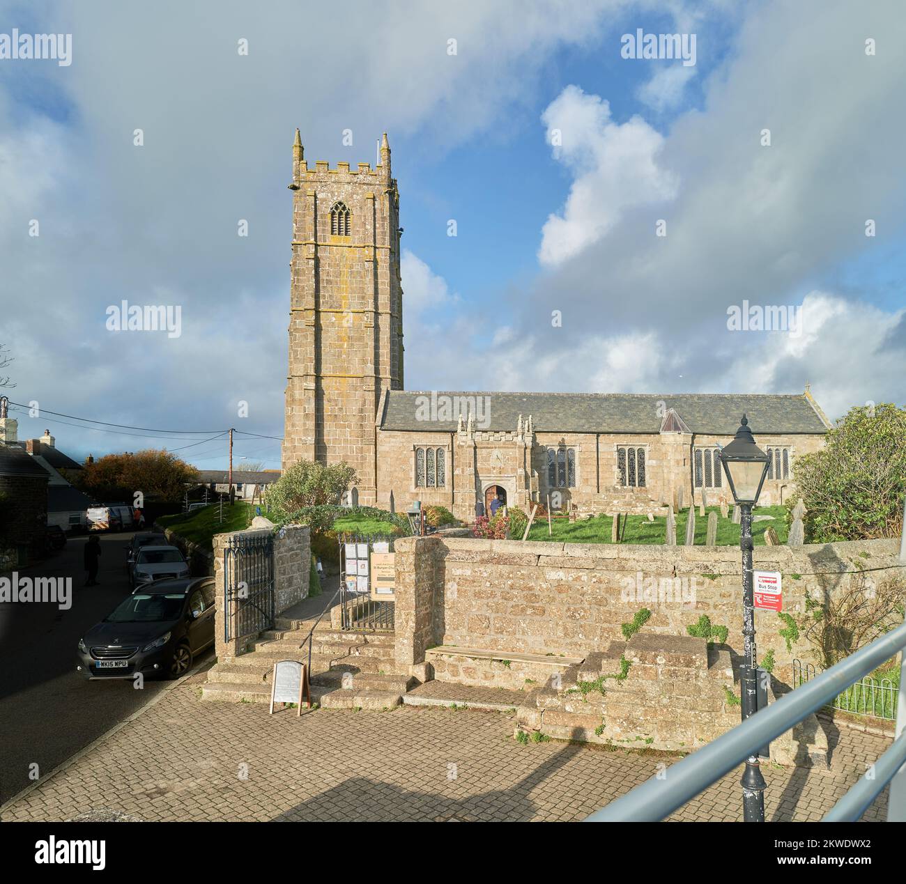 The fifteenth century christian church in the village of St Buryan ...