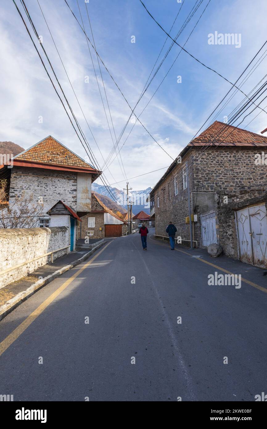 Azerbaijan, Qax 12, 2022: Small streets in Gakh village Stock Photo - Alamy