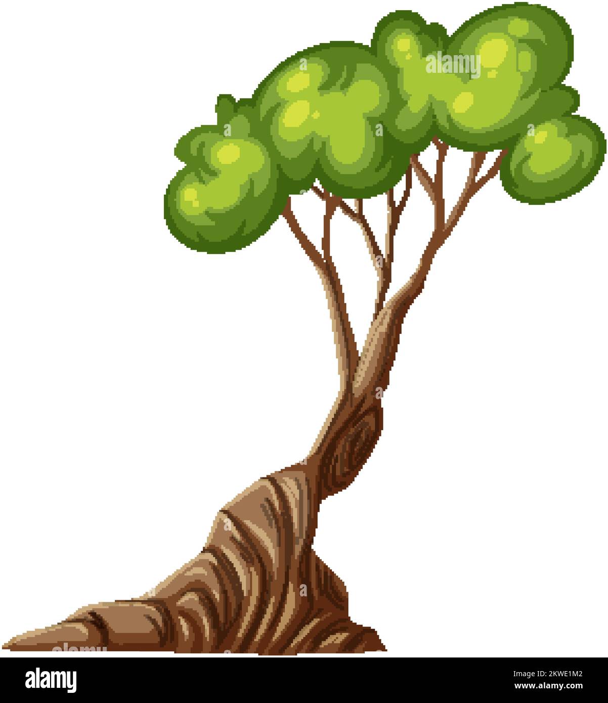 An isolated tree cartoon illustration Stock Vector Image & Art - Alamy