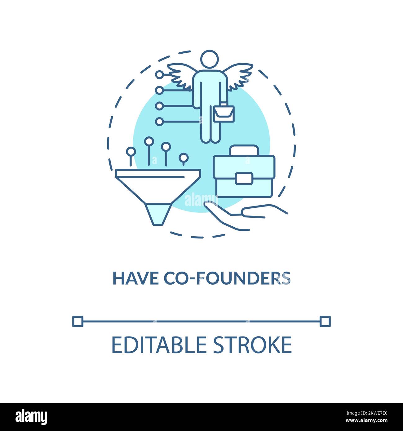 Have co-founders concept turquoise icon Stock Vector Image & Art - Alamy