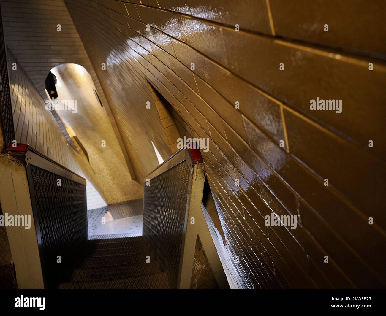 saint peter basilica rome stairs to dome rooftop interior Stock Photo ...