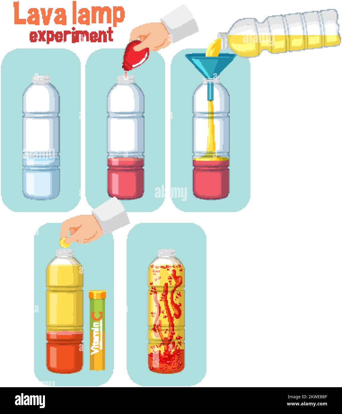 Lava lamp science experiment illustration Stock Vector Image & Art - Alamy