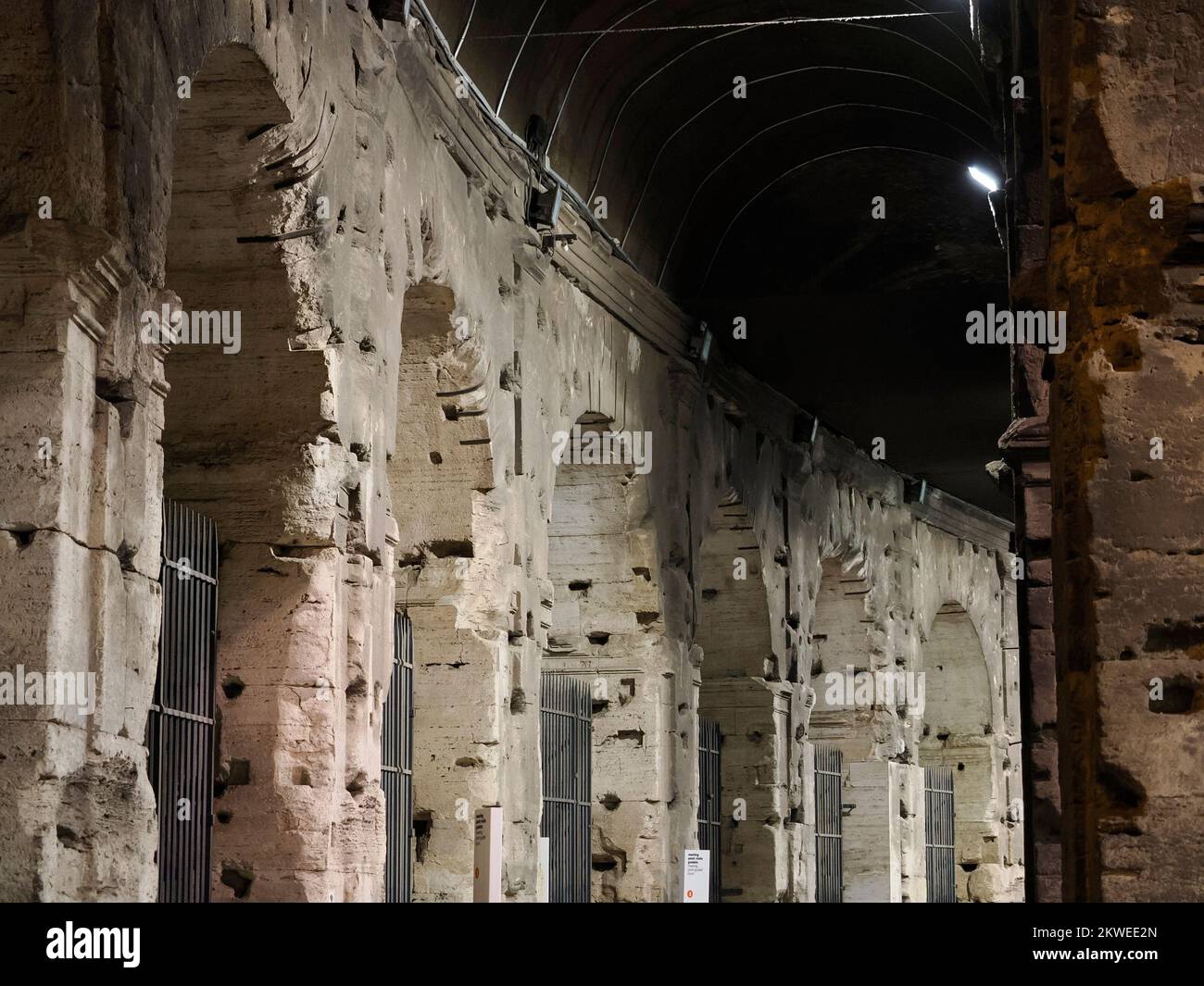 Colosseum Rome interior view at night on black sky Stock Photo - Alamy