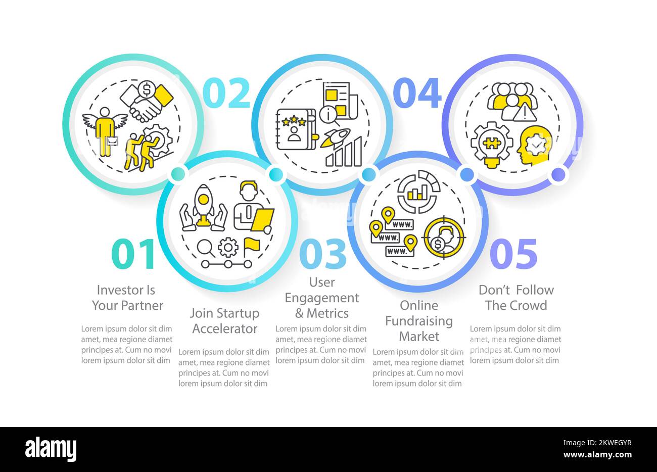 Ways to find investors circle infographic template Stock Vector Image ... Ways to find investors circle infographic template Stock Vector Image ...
