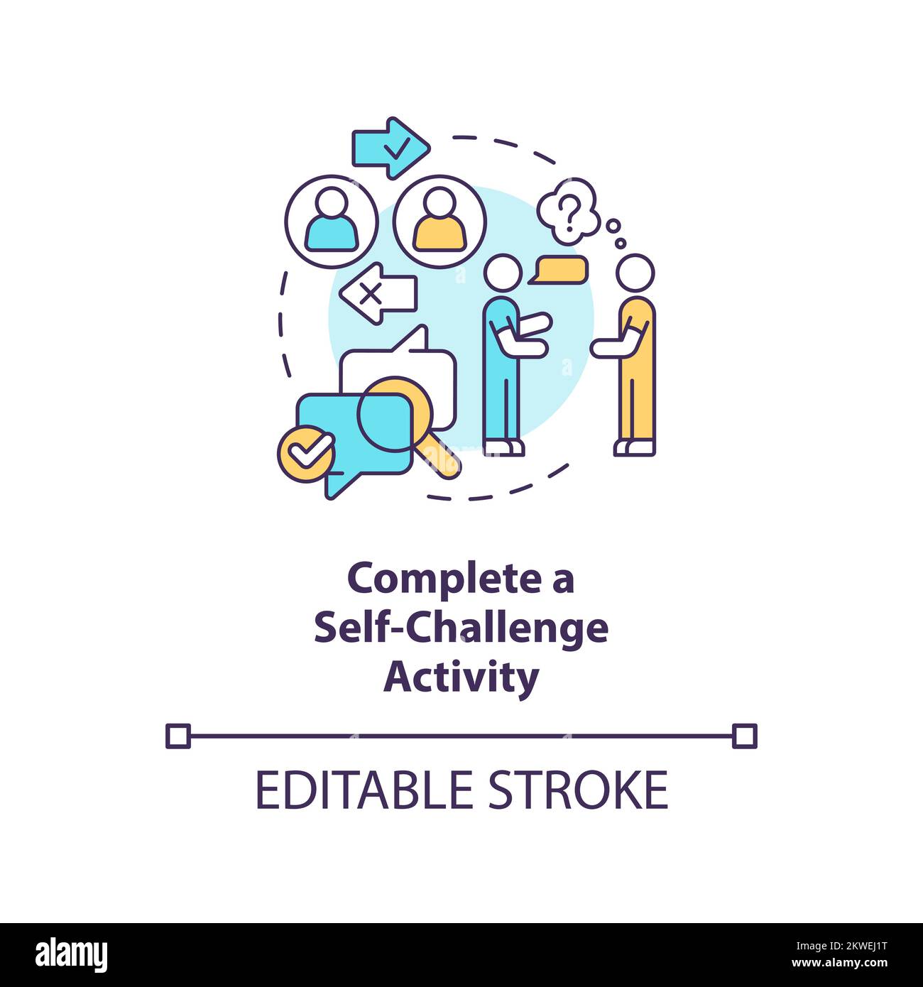 Complete self challenge activity concept icon Stock Vector Image & Art ...