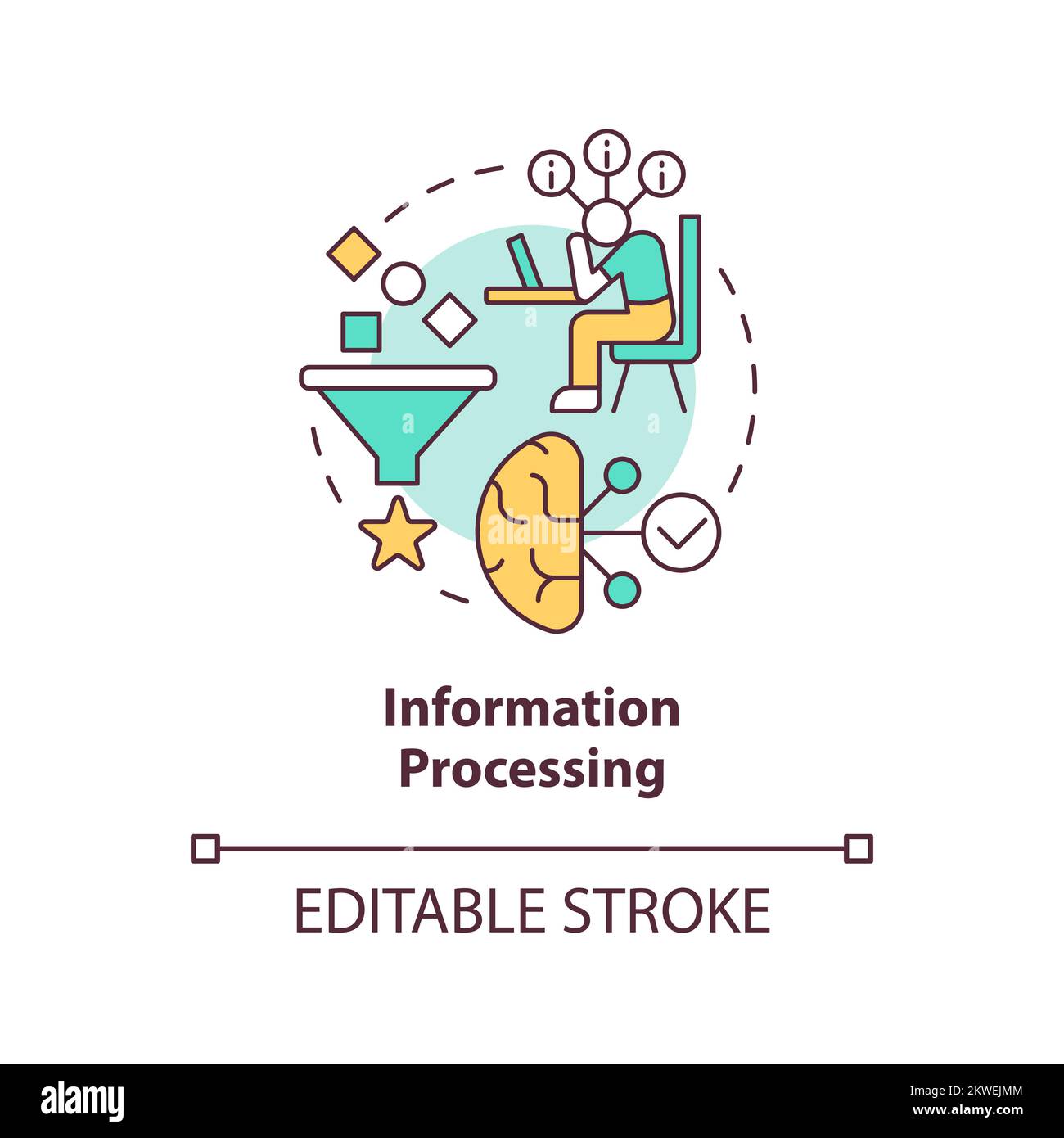 Information Processing Concept Icon Stock Vector Image And Art Alamy