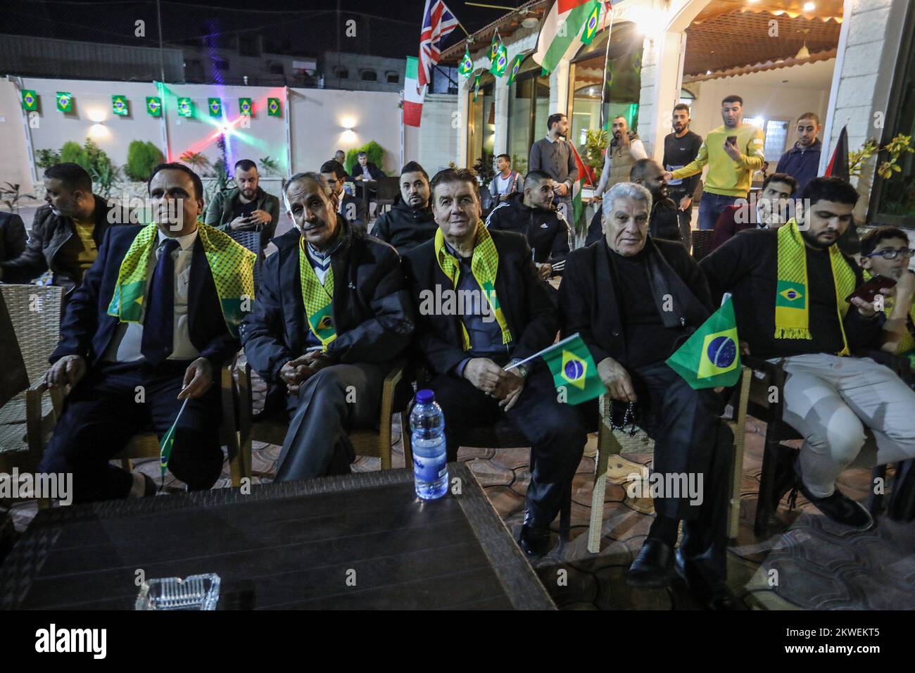 Brazilian Ambassador to Palestine watch the Brazil national team match ...