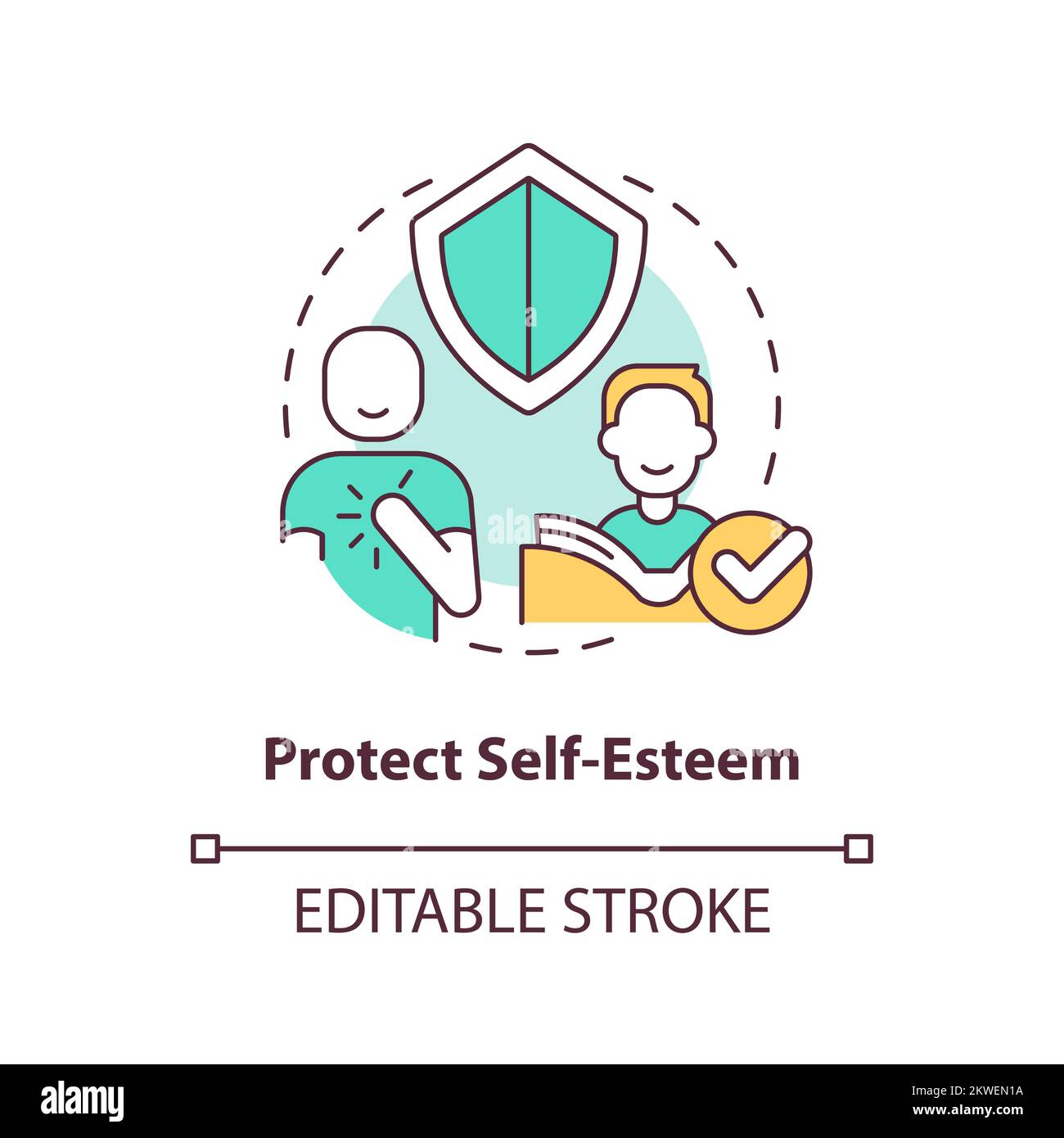 Accept emotion concept icon Cut Out Stock Images & Pictures - Alamy