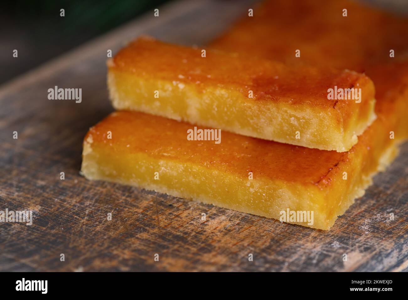 Turron de yema or Burnt egg yolk nougat, delicious and famous Christmas ...