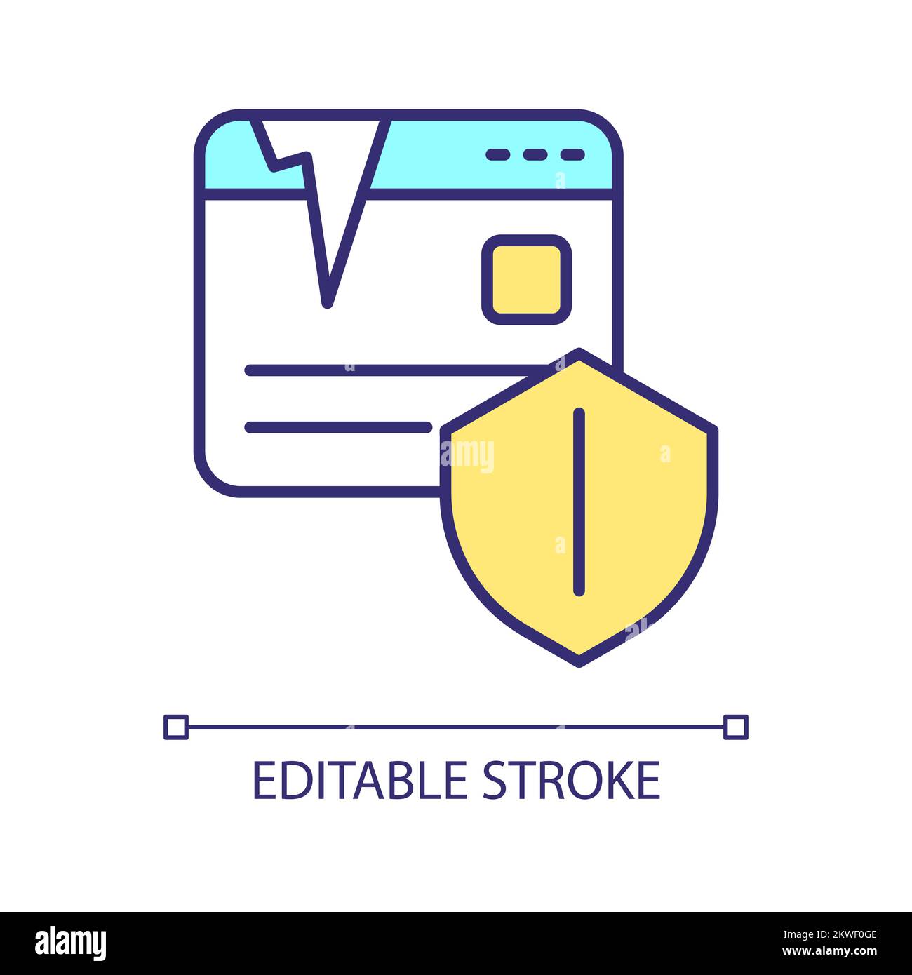 Corrupted data icon vector Stock Vector Images - Alamy