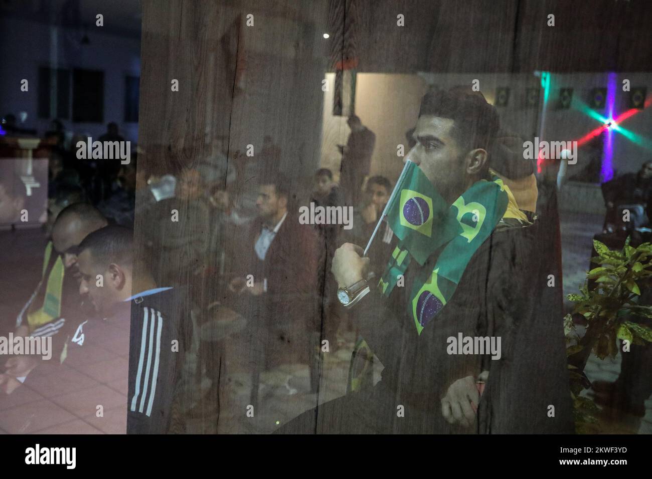 Brazilian Ambassador to Palestine watch the Brazil national team match ...