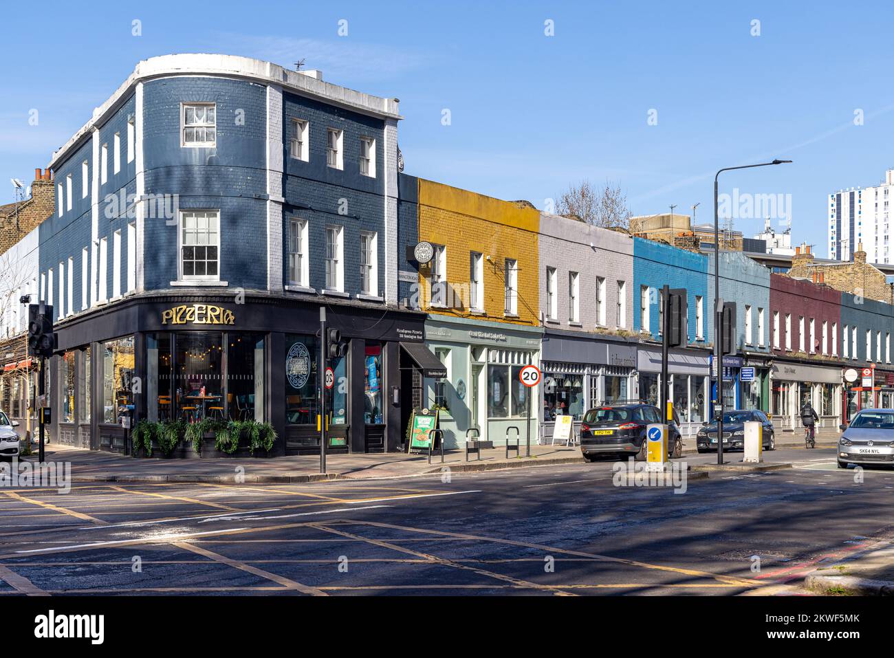 Street scene, Kennington Road, London, England Stock Photo - Alamy