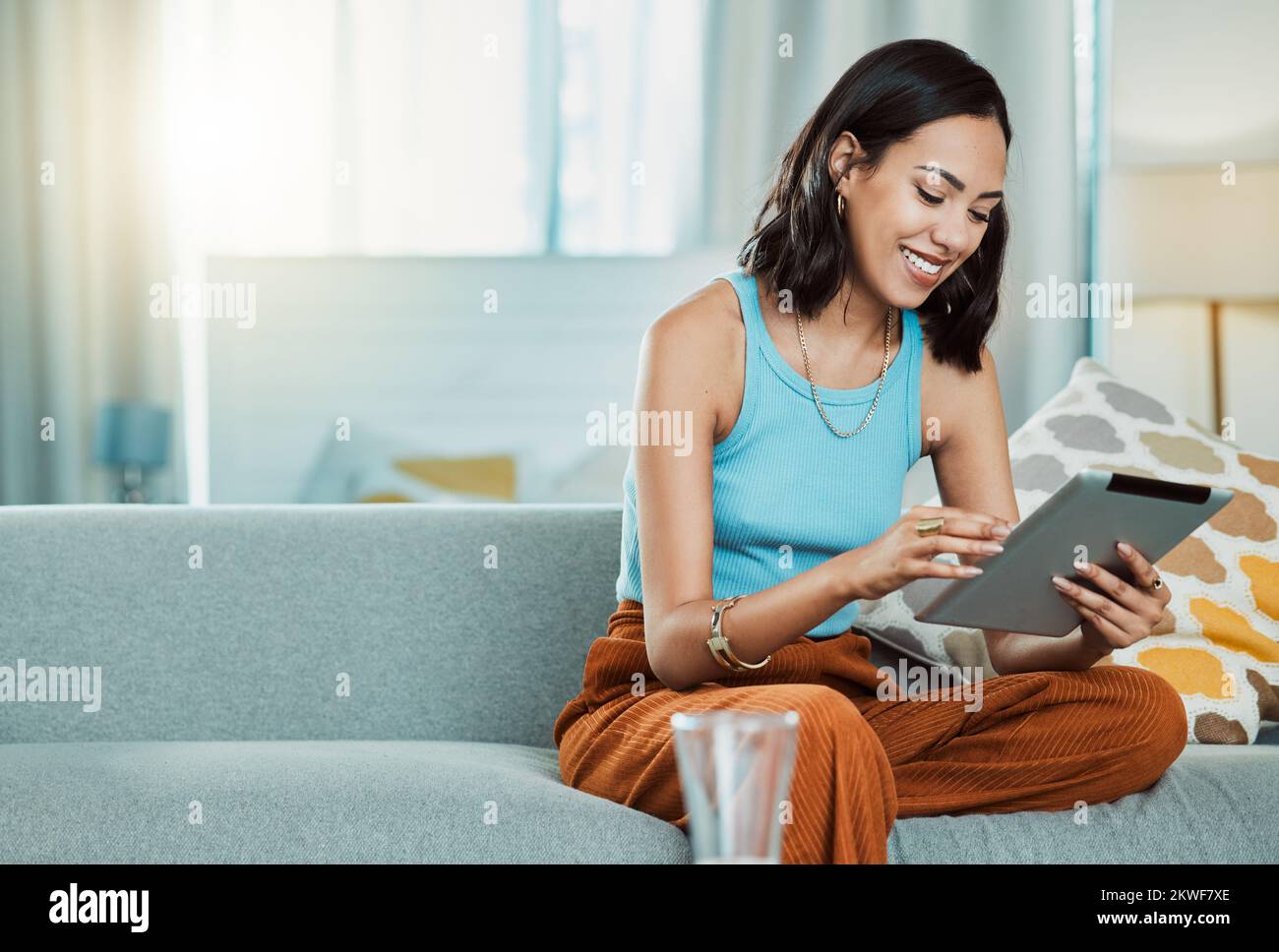 Streaming movies to watch online on digital tablet, watching videos and ...