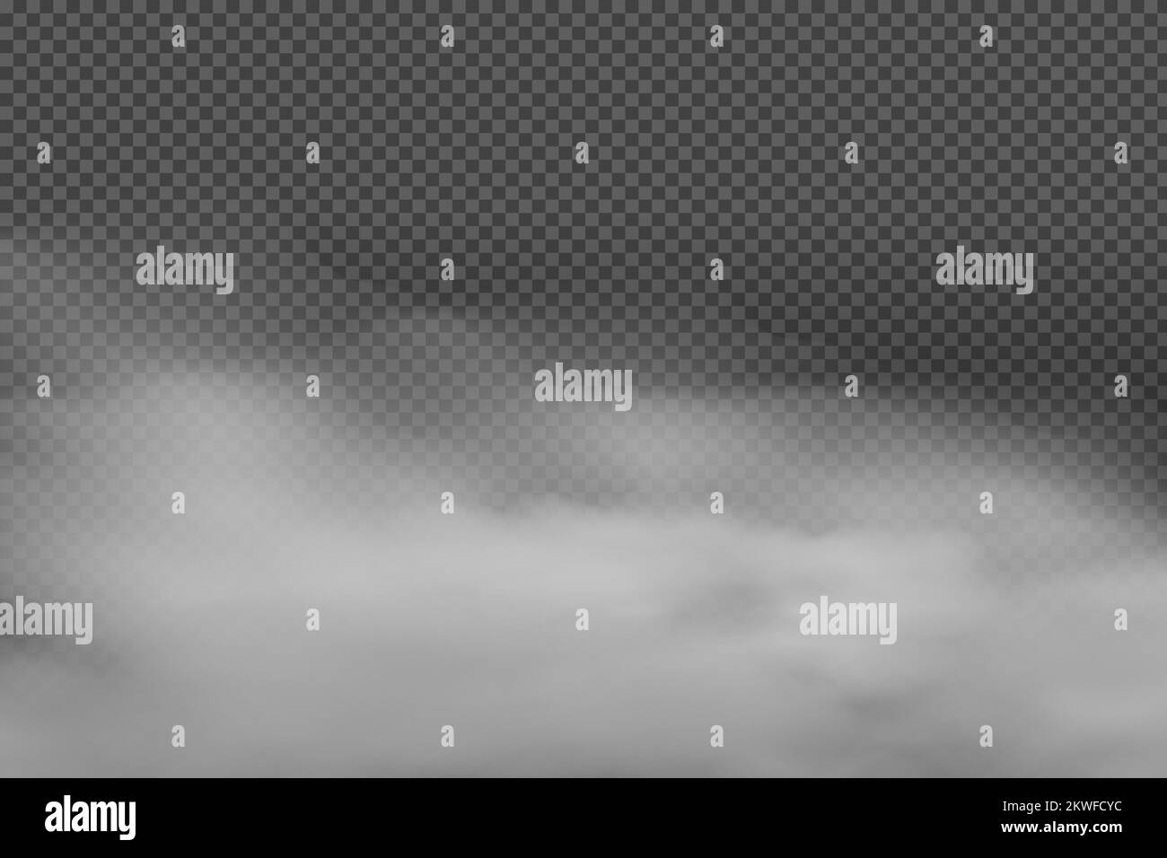 Cloudy sky or smog over the city.Vector illustration.White vector ...