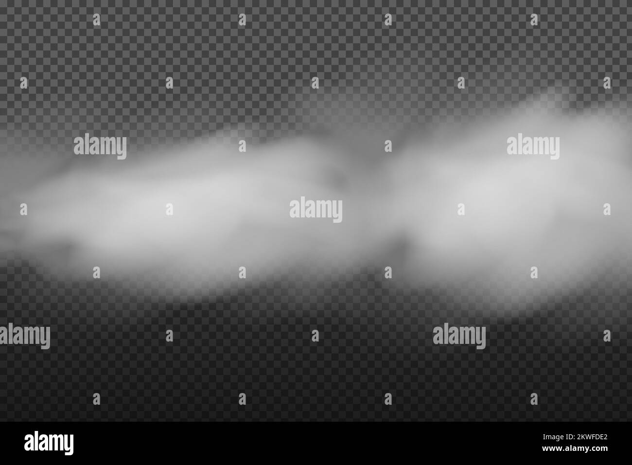Cloudy sky or smog over the city.Vector illustration.White vector ...