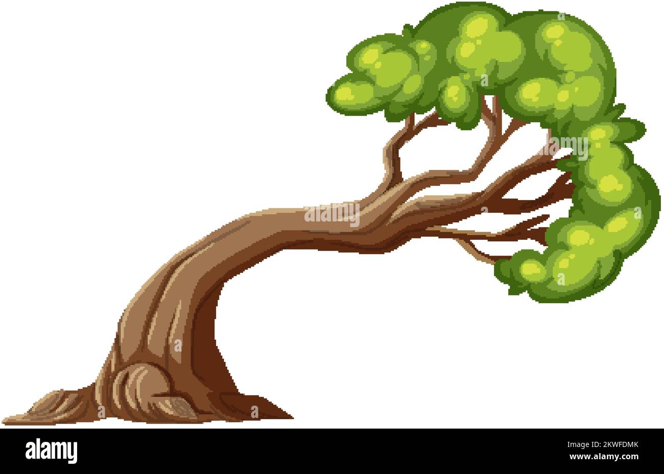 An isolated tree cartoon illustration Stock Vector Image & Art - Alamy