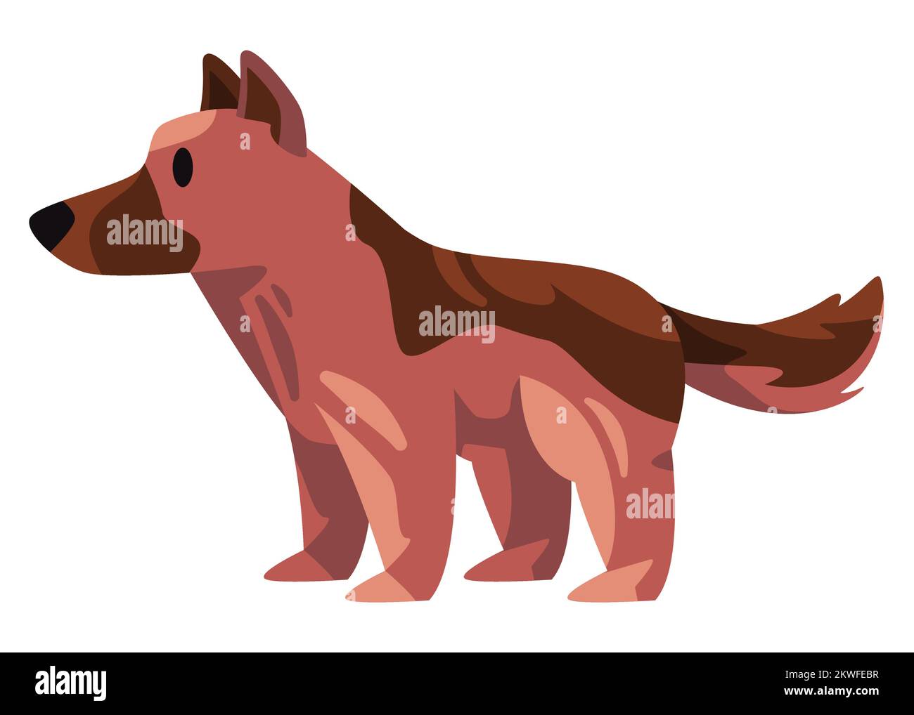 German shepherd dog drawing illustration in cute adorable style Stock ...