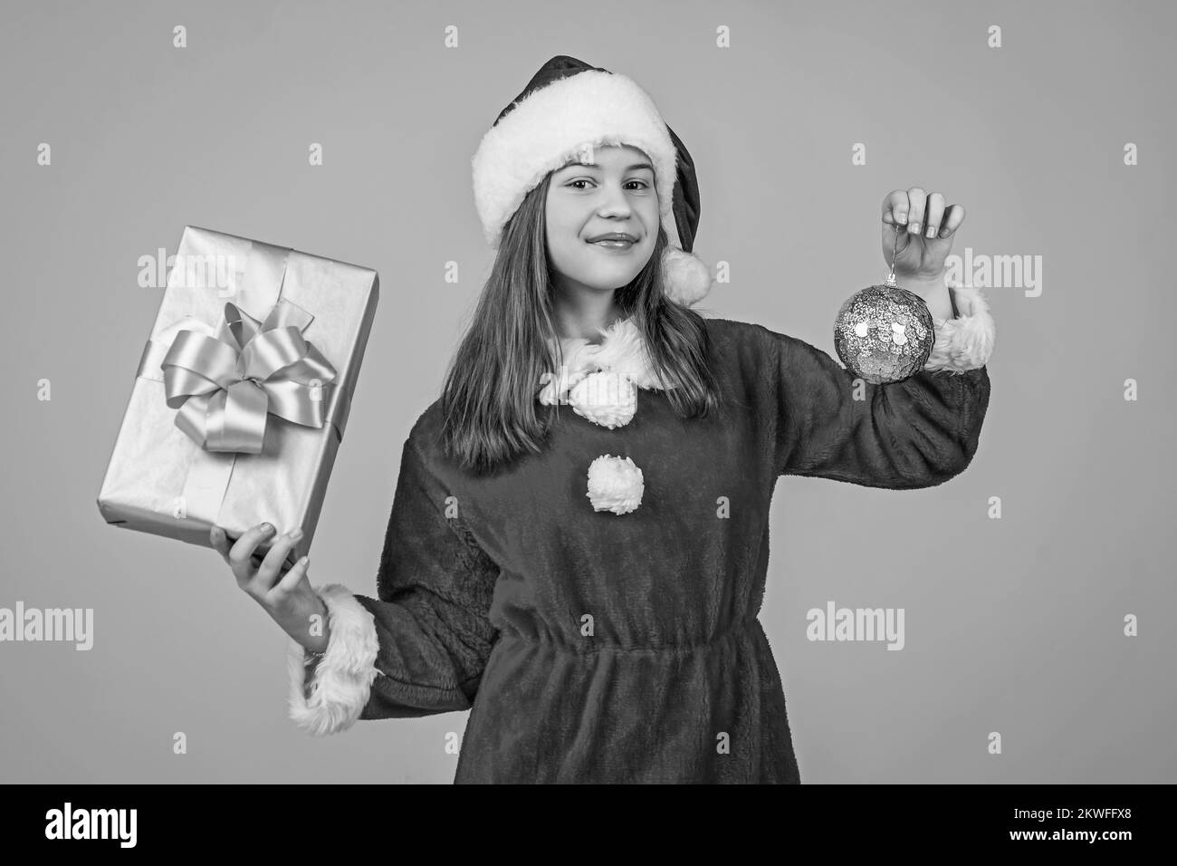 Christmas shopping time teen Black and White Stock Photos & Images - Alamy