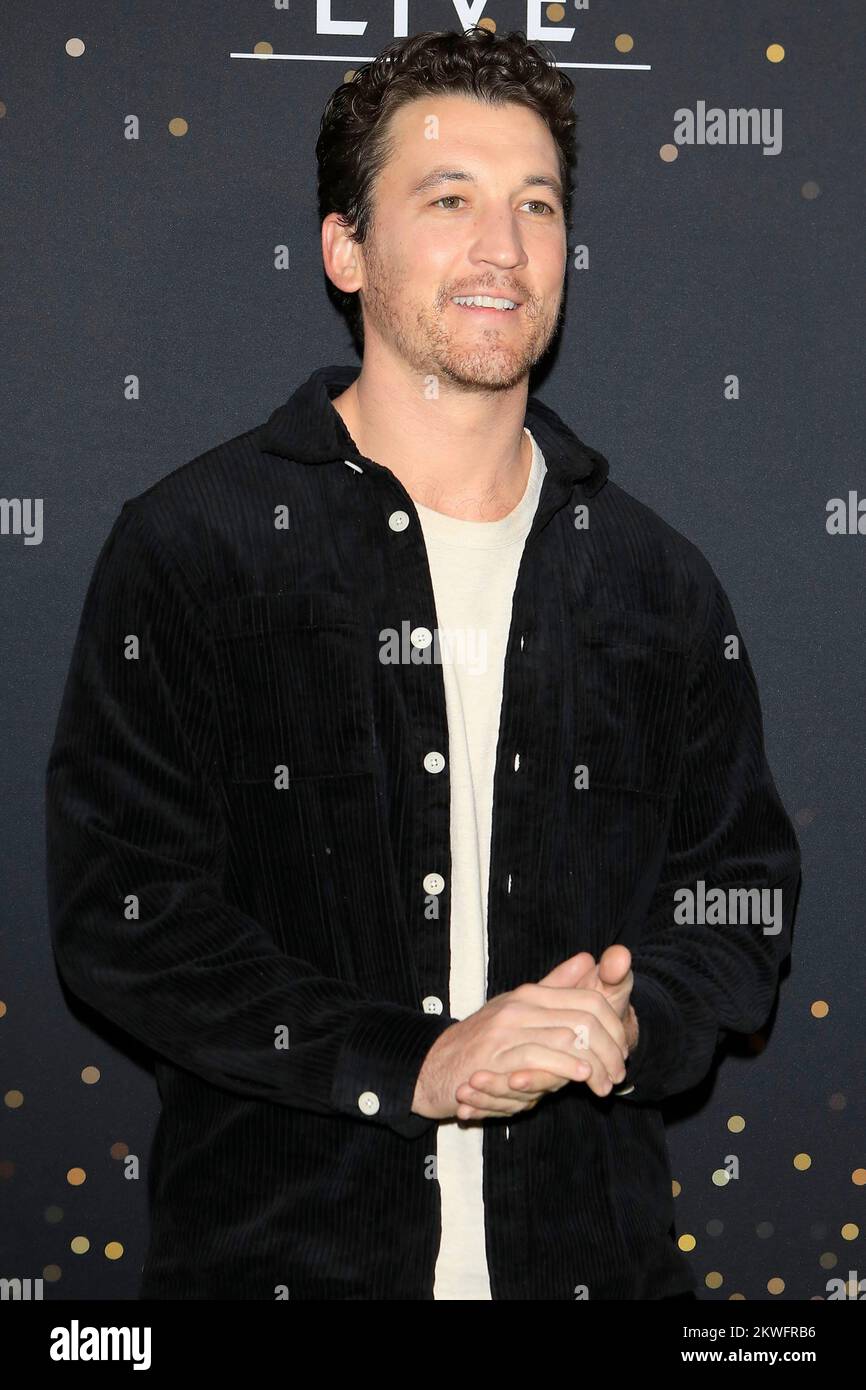 LOS ANGELES - NOV 20: Miles Teller at the Elton John Live: Farewell ...