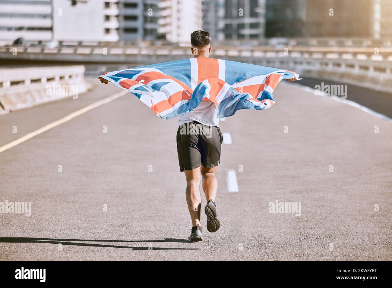 Flag man train hi-res stock photography and images - Alamy