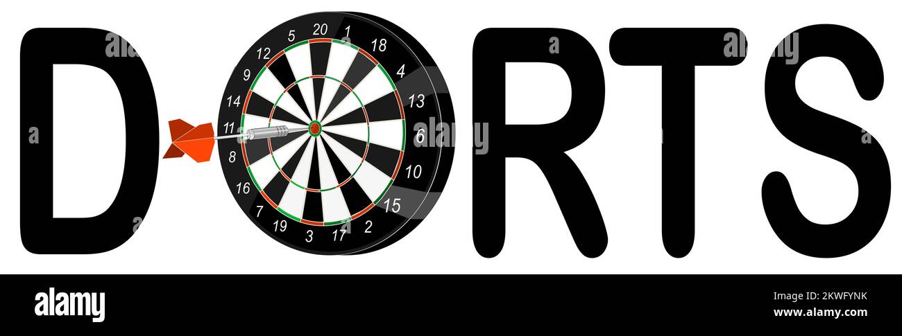darts and black letters Stock Photo - Alamy