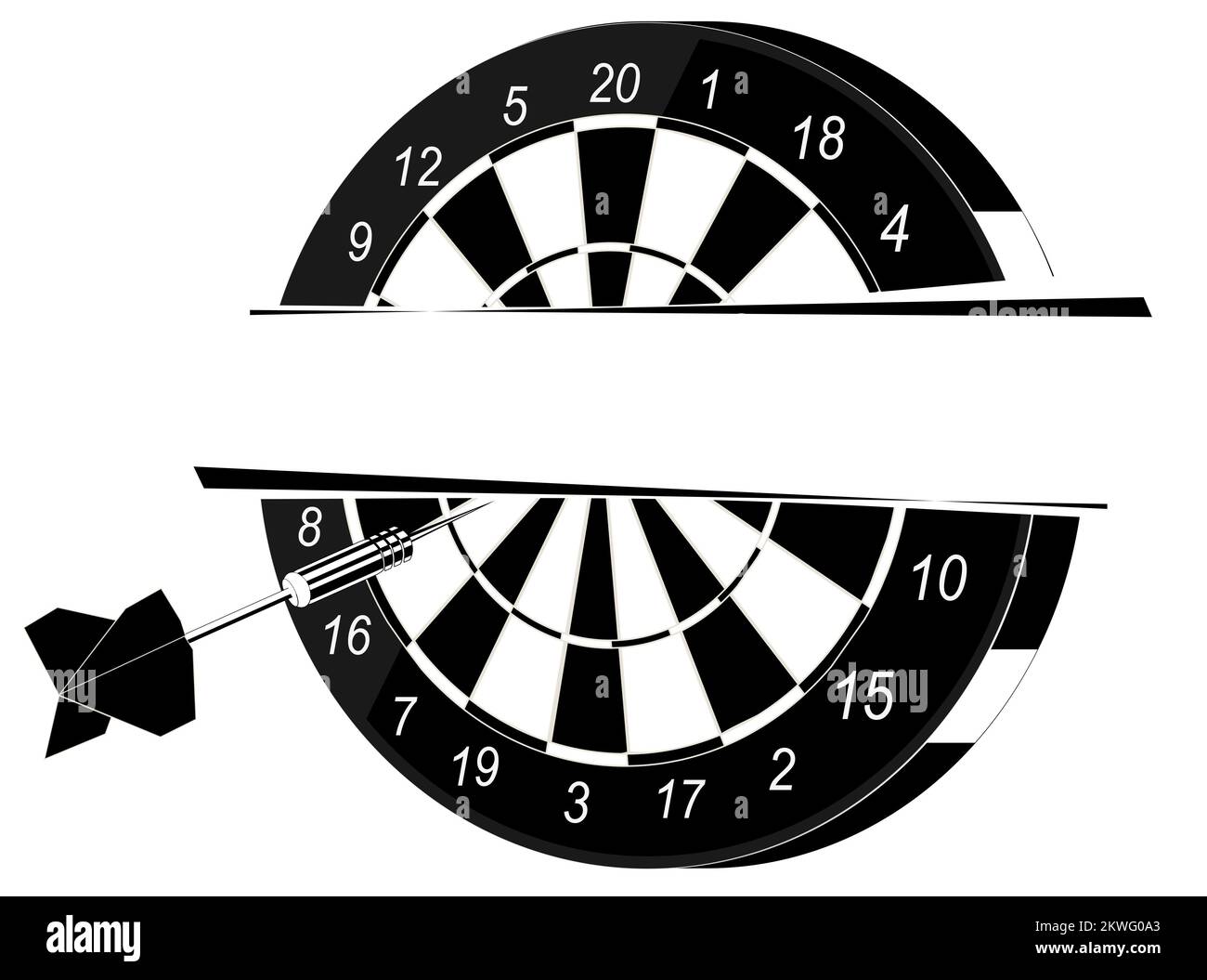 darts with clean banner Stock Photo - Alamy