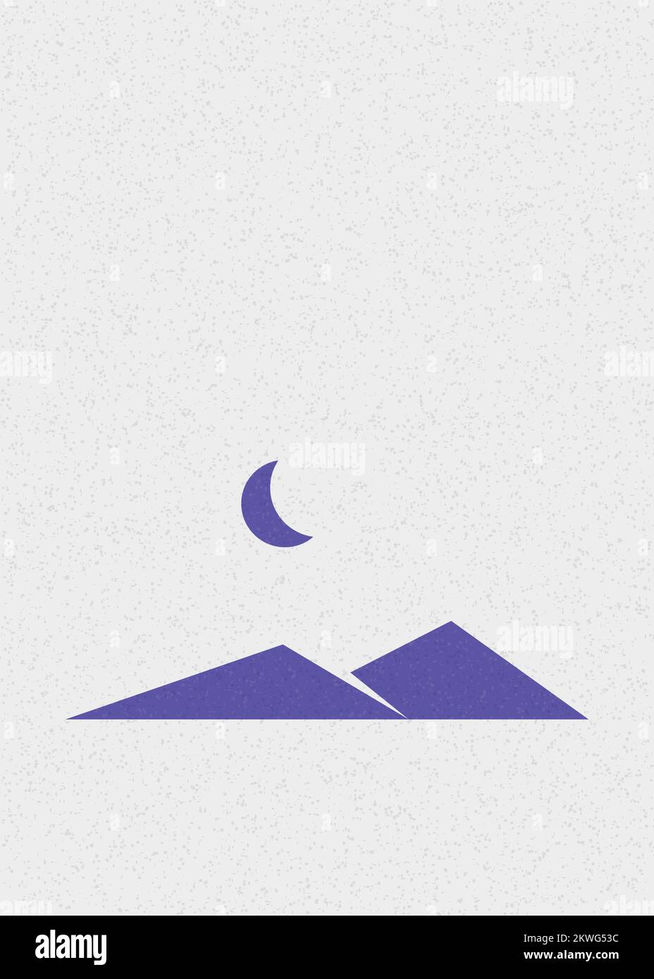 Geometric Mountains silhouette generative art poster illustration Stock ...