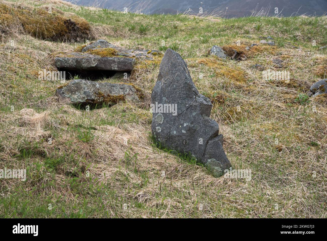 Around 400 CE the ancestors of the Vikings buried their high ranking people in stone graves at a ...