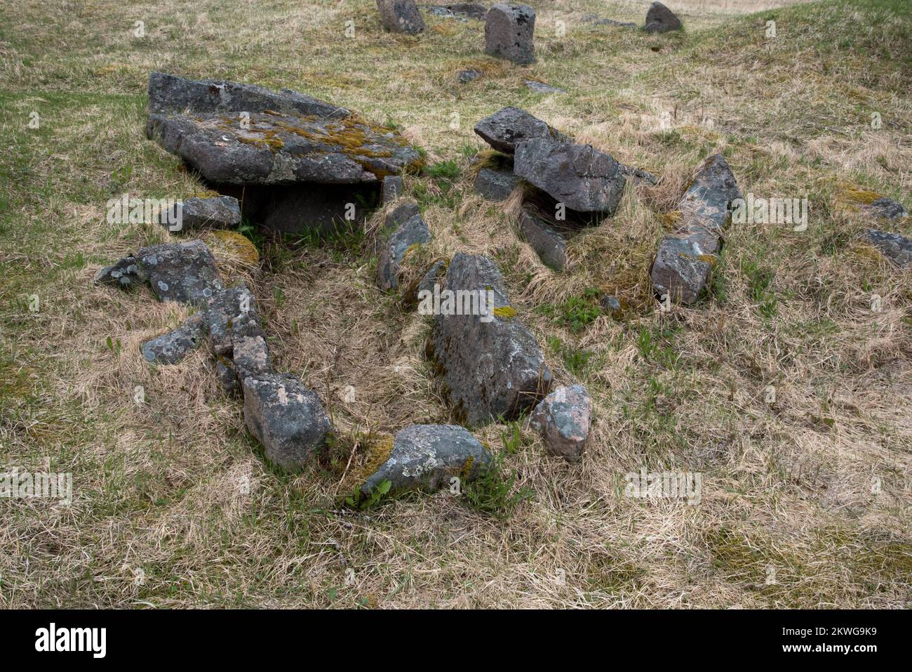 Around 400 CE the ancestors of the Vikings buried their high ranking people in stone graves at a ...