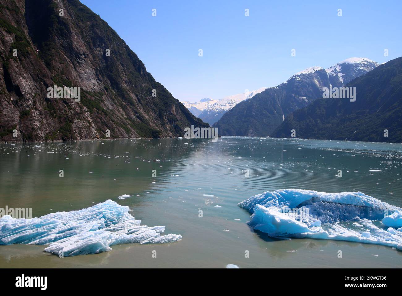 Alaska, Glacial ice in Stephens Passage in the Boundary Ranges, Alaska ...