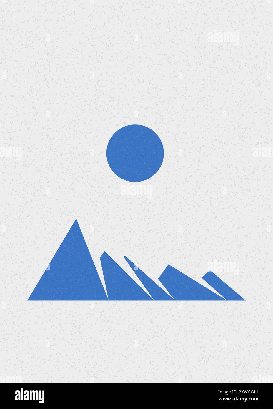 Geometric Mountains silhouette generative art poster illustration Stock ...
