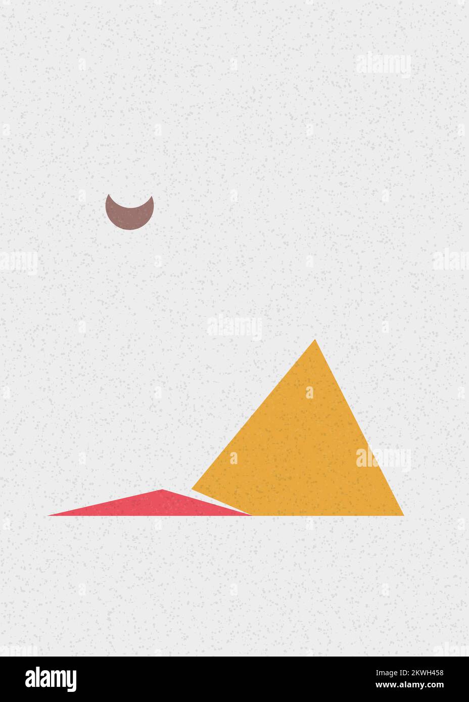 Geometric Mountains silhouette generative art poster illustration Stock ...