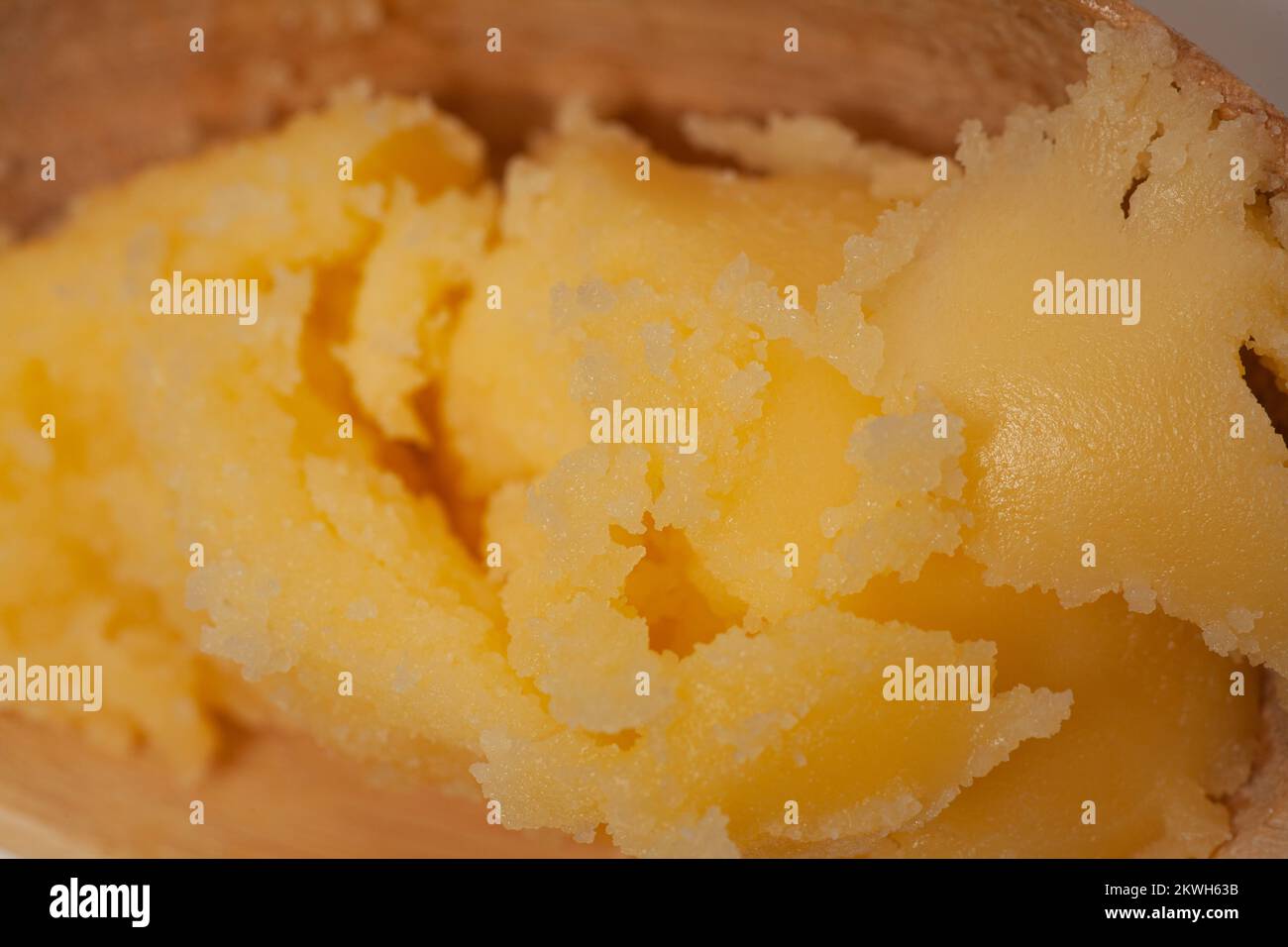 Ghee on spoon top hi-res stock photography and images - Alamy