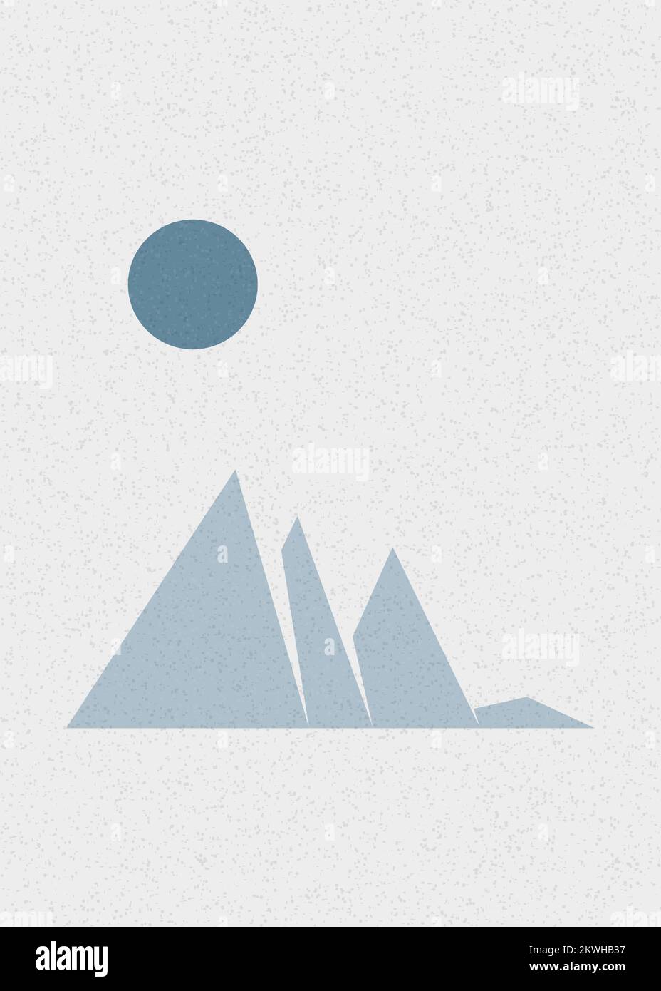 Geometric Mountains silhouette generative art poster illustration Stock ...