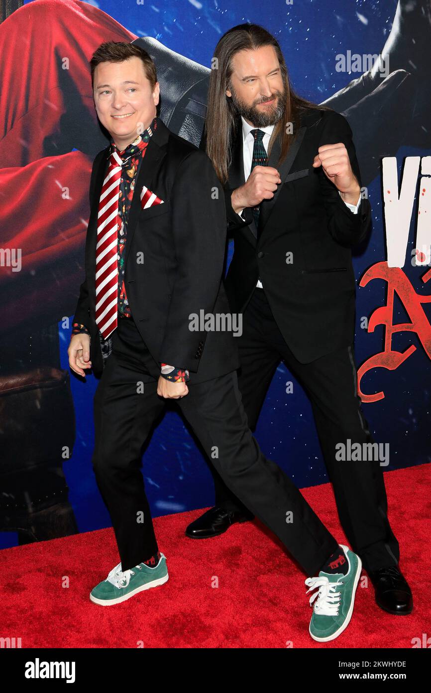 LOS ANGELES - NOV 29: Josh Miller, Pat Casey at the Violent Night ...