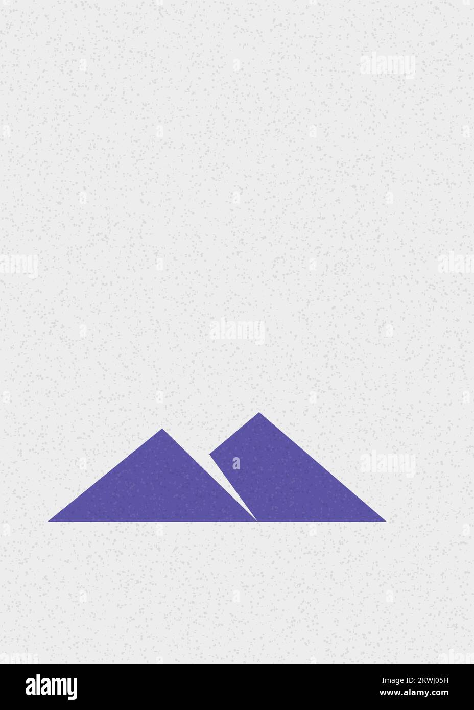 Geometric Mountains silhouette generative art poster illustration Stock ...