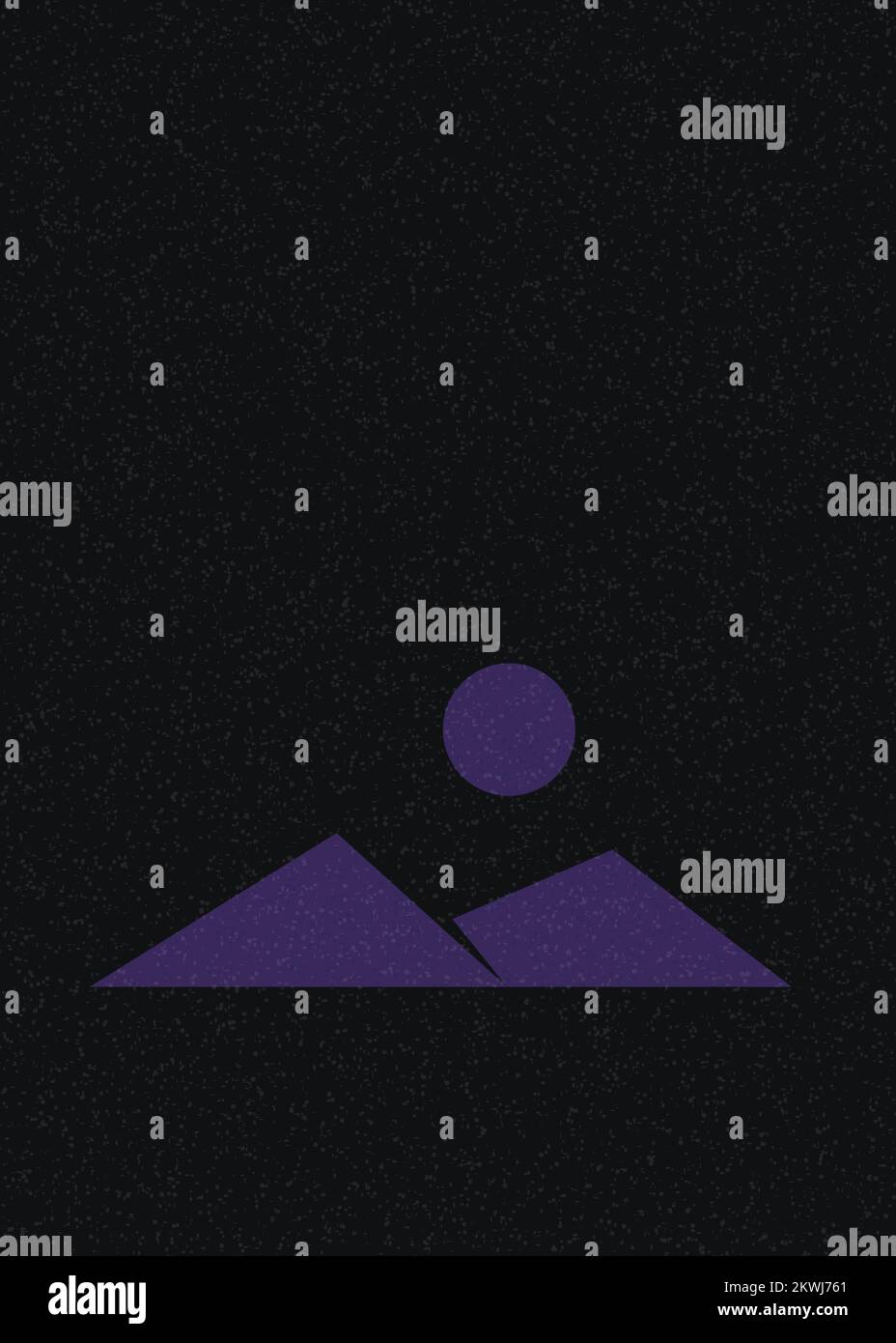 Geometric Mountains silhouette generative art poster illustration Stock ...